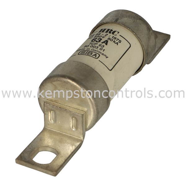 Siba 50-003-01/63A SIBA FUSE, TCP (BS88) A4 63A 550VAC | Kempston Controls
