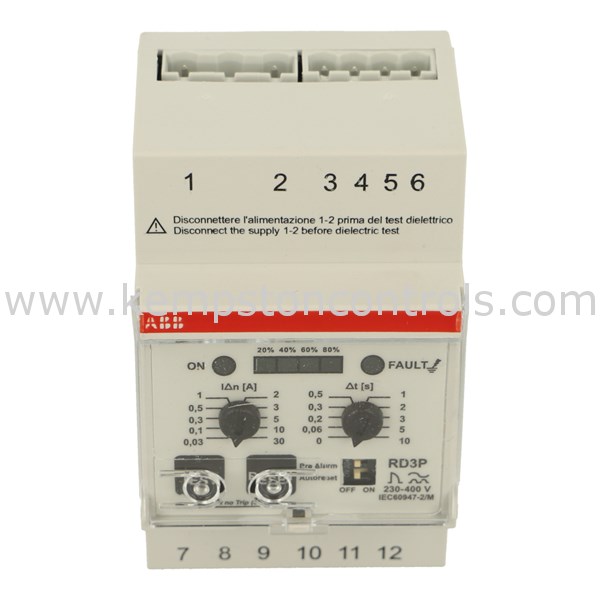 ABB 2CSJ203001R0002 ABB RESIDUAL CURRENT MONITOR, 230-400VAC, DIN RAIL ...