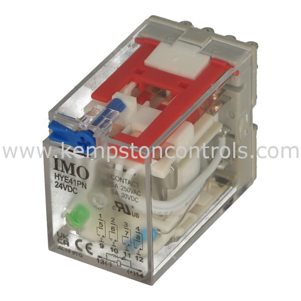 IMO HYE41PN24DC IMO MINIATURE INTERMEDIATE POWER RELAY, 4 POLE CO, PLUG ...