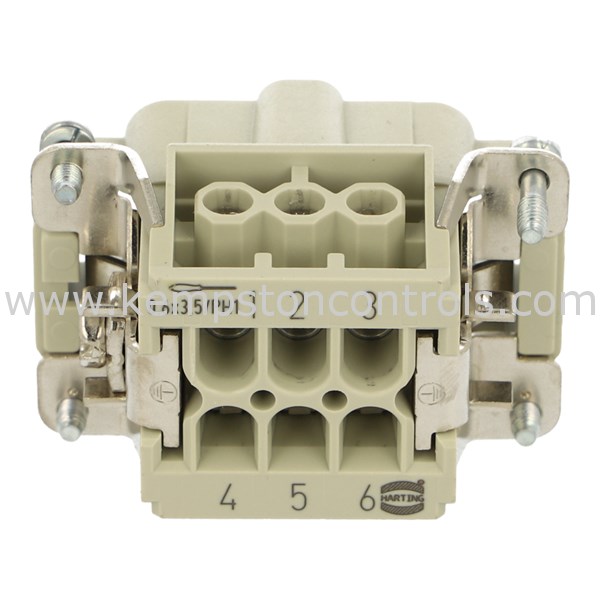 HARTING 0933 006 2601 HARTING HEAVY DUTY CONNECTOR, MALE INSERT, 6+PE ...