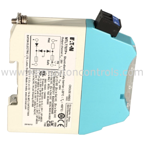 Eaton MTL MTL7787P+ EATON MTL 28V +VE 234OHM DIODE RETURN | Kempston ...