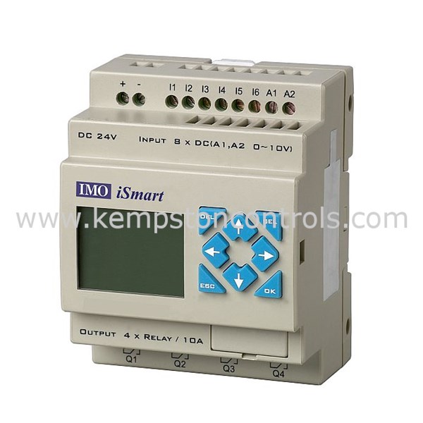 IMO SMT-EA-R10-V3 IMO ISMART INTEL. REL. - V3 110-240VAC HMI 6 DI (AC) 4 RLY OUT (8A 2A) LADDER ...