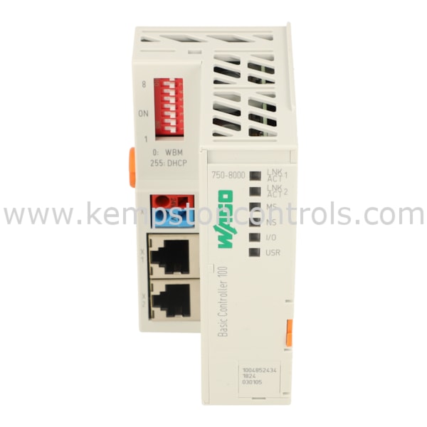 WAGO 750-8000 WAGO BASIC CONTROLLER 100, 2 X ETHERNET, ECO, TWISTED PAIR S-UTP, 100 O; CAT. 5 ...