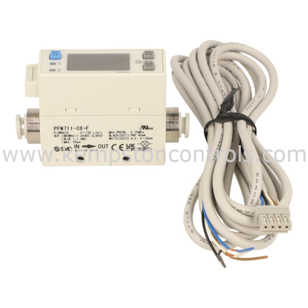 SMC PFM711-C6-F SMC PFM7, 2-COLOR DISPLAY, DIGITAL FLOW SWITCH, INTEGRATED DISPLAY | Kempston ...
