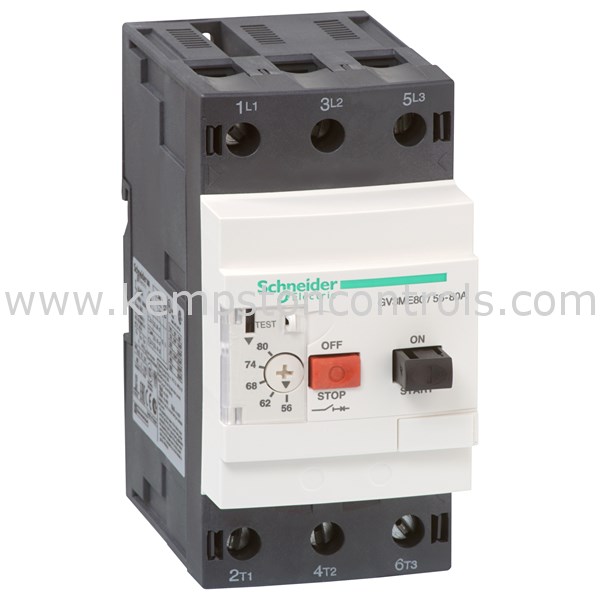 Schneider GV3ME80 SCHNEIDER ELECTRIC CIRCUIT BREAKER, THERMAL-MAGNETIC ...
