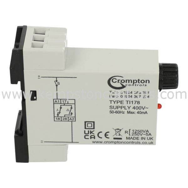 Crompton Controls TI178 CROMPTON CONTROLS, STAR DELTA TIMER, 0 TO 100 ...