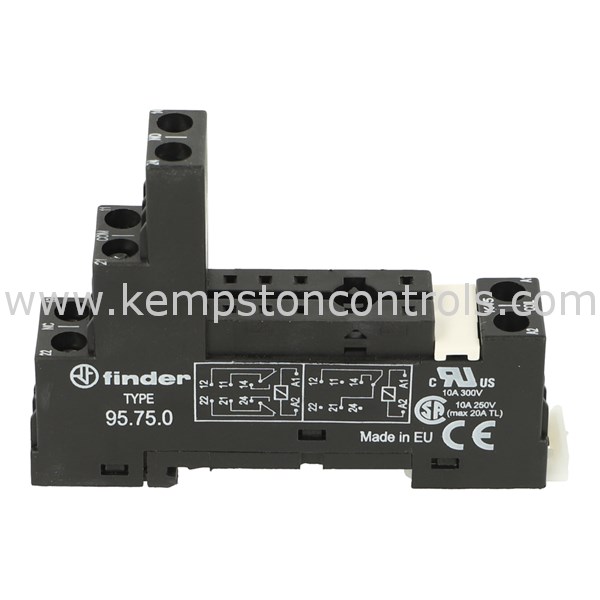 Finder 95.75SMA FINDER RELAY BASE BLACK | Kempston Controls