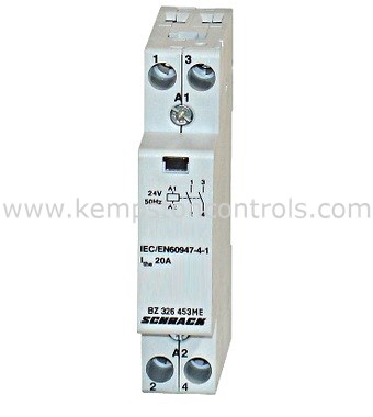 Schrack BZ326453ME DIN RAIL CONTACTOR, 20A, 2NO, 24VAC, 1MW | Kempston ...