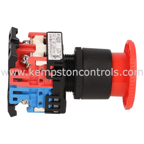 Fuji AR22V2R-11RZ9 FUJI P/B EM-STOP PUSH-LOCK TURN-RESET (40MM DIA) 1N/O+1N/C RD RESIST WTR-SBLE ...
