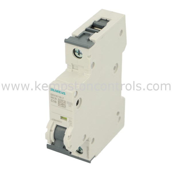 Siemens 5SY4116-7 SIEMENS 10KA SP MCB C TYPE 16A | Kempston Controls