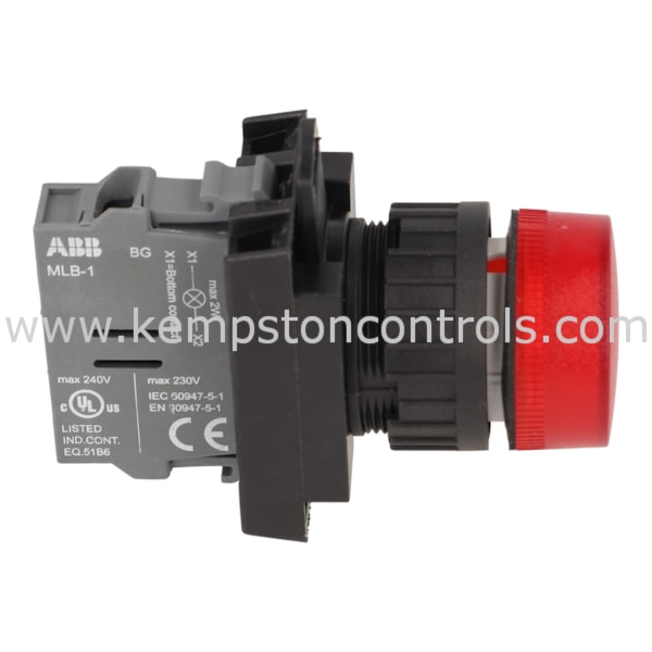 ABB CBK-KLF8R ABB PILOT LIGHT, RED, 22MM | Kempston Controls