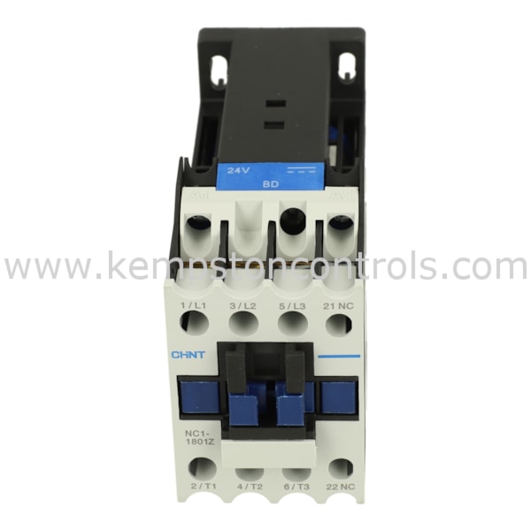 CHINT NC1-1801Z-24V CHINT NC1-1801Z 24VDC CONTACTOR 3P + 1N/C 24VDC COIL, AC1:32A, AC3:18A KW:7. ...