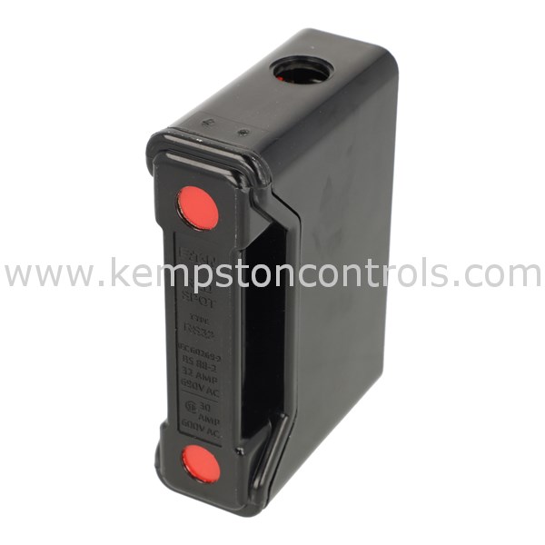 Bussmann RS32H BUSSMANN (GE) FUSE HOLDER, RS32H 32A RED SPOT FRONT CONNECTED BLACK | Kempston ...
