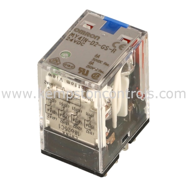 Omron MY4IN-D2-GS-R DC24 OMRON RELAY, PLUG-IN, 14-PIN, 4PDT, 6A, 24VAC ...