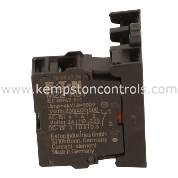 Eaton Moeller M22-AK01 MOELLER CONTACT+ADAPTOR, 1N/C, FLUSH MTG ...