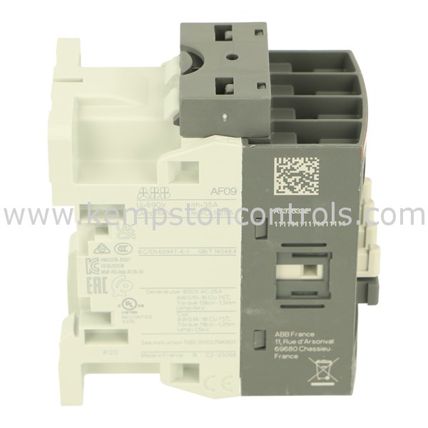 ABB 1SBL137201R1300 ABB AF09-40-00-13 CONTACTOR 4P (4 N.O) 25A AC1, COIL 100-250V50/60HZ 100 ...
