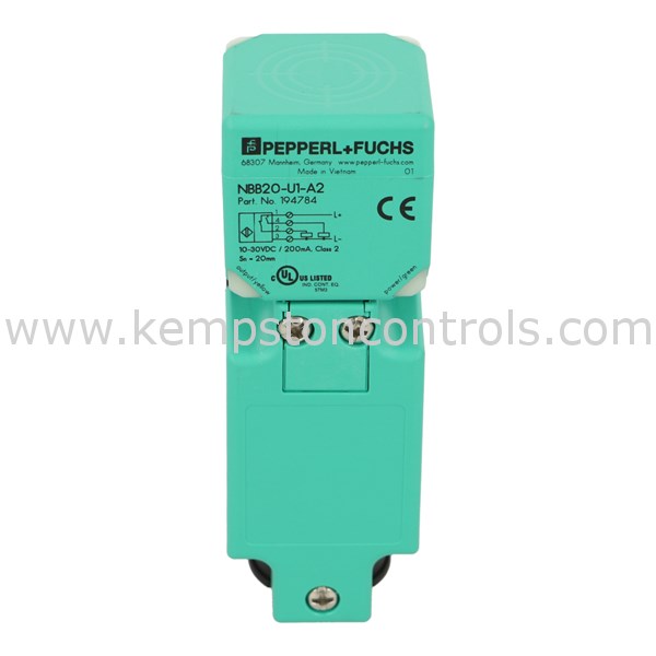 Pepperl + Fuchs NBB20-U1-A2 P+F INDUCTIVE SENSOR, 40X40X120MM HOUSING, 20MM RANGE FLUSH, PNP NO ...