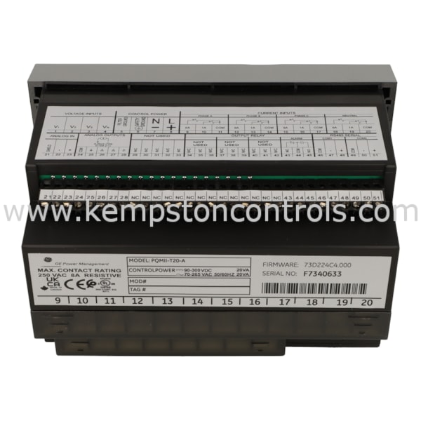 GE PQMII-T20-A GE POWER QUALITY METER, 4ISOLATED ANALOG OUT, 0-20/4 ...