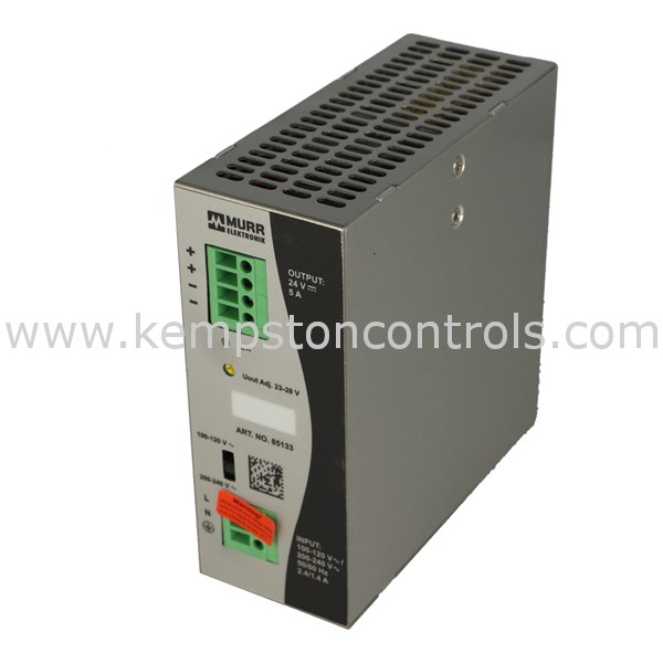 MURR 85303 MURR ECO-RAIL POWER SUPPLY, 1 PHASE, 90-132VAC INPUT, 24VDC ...