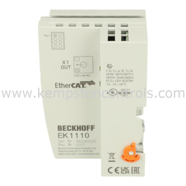 Beckhoff EK1110 BECKHOFF ETHERCAT COUPLER, FOR EBUS TERMINALS ...