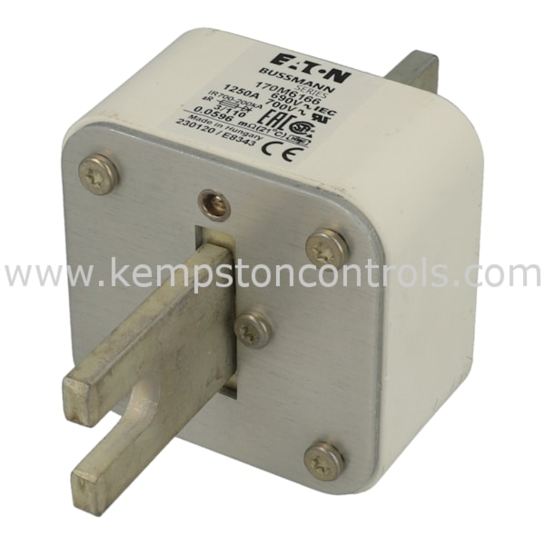 Bussmann 170M6166 BUSSMANN HIGH SPEED SQUARE BODY FUSE 1250A 690V 3/110 ...