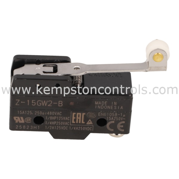 Omron Z-15GW2-B OMRON ROLLER LEVER LIMIT SWITCH, NO/NC, IP00, SPDT, 500V AC MAX, 15A MAX ...