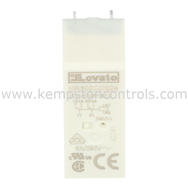 Lovato HR302CD024 LOVATO MINIATURE RELAY, 24VDC, 8A, 2C/O CONTACT ...