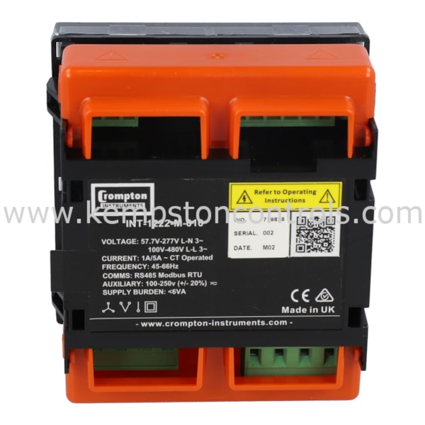 Crompton Instruments INT-1222-M-010 CROMPTON INSTRUMENTS PANEL METER ...