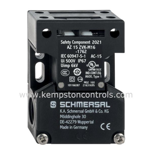 Schmersal AZ15ZVK-M16-1762 SCHMERSAL SAFETY SWITCH WITH INTEGRAL SQUARE ...