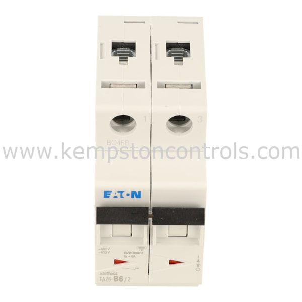 Eaton Moeller FAZ6-B6/2 EATON MOELLER MCB, 6A, 2 POLE, CHARACTERISTIC ...