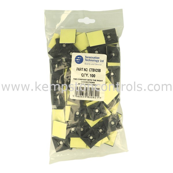 Termination Technology CTBV25B TT SELF ADHESIVE CABLE TIE BASES 28MM X ...