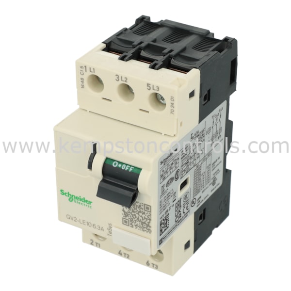 Schneider GV2LE10 SCHNEIDER MOTOR CIRCUIT BREAKER, TESYS GV2, 3P, 6.3 A ...
