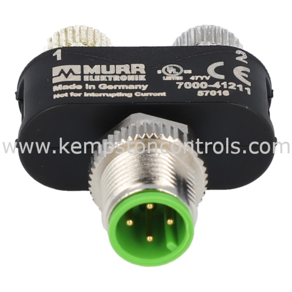 MURR 7000-41211-0000000 MURR T-COUPLER SLIMLINE M12 MALE / 2X M8 FEMALE ...