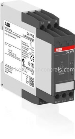 ABB 1SVR730824R9300 CM-PFS.S THREE-PHASE MONITORING RELAY 2C/O, L1-L2-L3=200-500VAC 50/60HZ ...