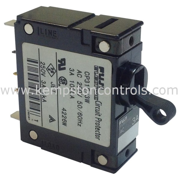 Fuji CP31E/3W CIRCUIT PROTECTOR 1 POLE 3 AMP+AUX SWITCH | Kempston Controls