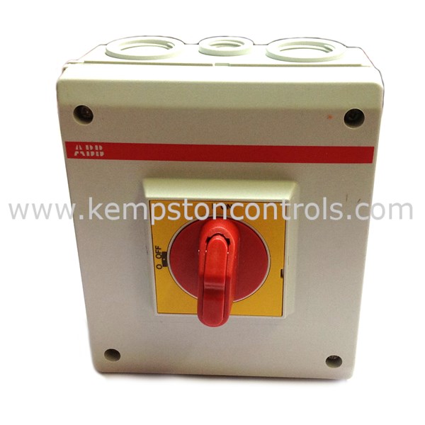 ABB OTP25BA3M ENCLOSED SWITCH DISCONNECTOR, 9KW, 3P, IP65, RED/YELLOW ...