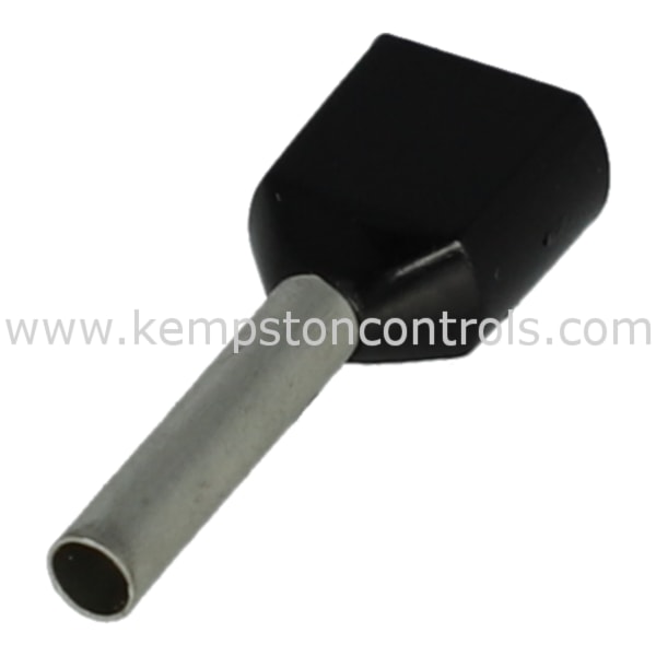 Hellerman CT215012 HELLERMAN TWIN BOOTLACE FERRULES 2X1.5- 12MM BLACK1000) | Kempston Controls