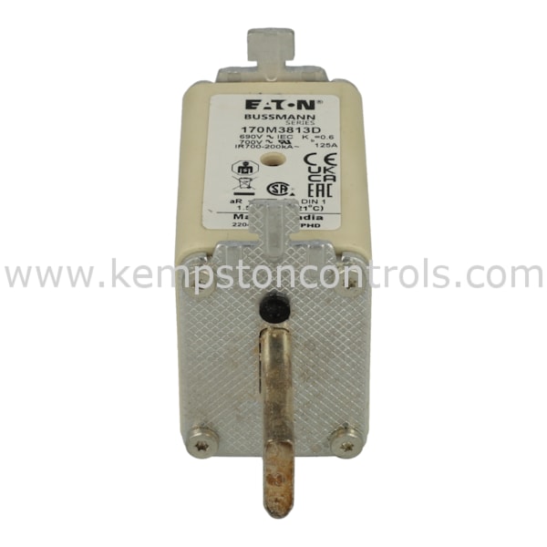 Bussmann 170M3813D BUSSMANN SQUARE BODY FUSE 125A 690V DIN 1 | Kempston Controls