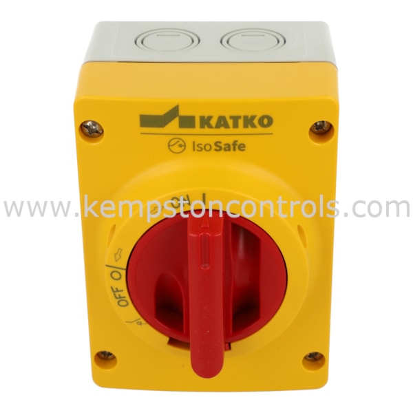 KATKO KEM 325 YR M2 KATKO ENCLOSED SWITCH 3 POLE, AC22 25A, YELLOW/RED ...