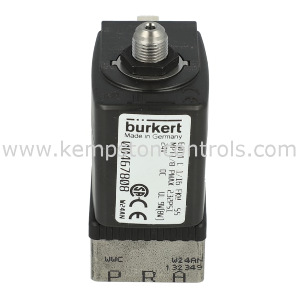 Burkert 00467808 BURKERT SOLENOID VALVE 6014 C 1/16 FKM 5S NPT1/8 PMAX ...