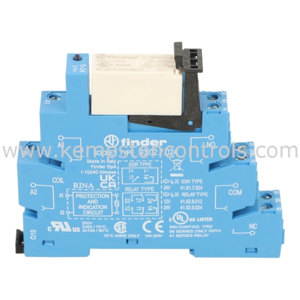 Finder 38.52.7.024.0050 FINDER SLIMLINE INTERFACE RELAY 6A DPCO 24VDC ...