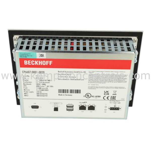 Beckhoff CP6607-0001-0020 BECKHOFF BUILT IN PANEL PC WITH ARM, CORTEX ...