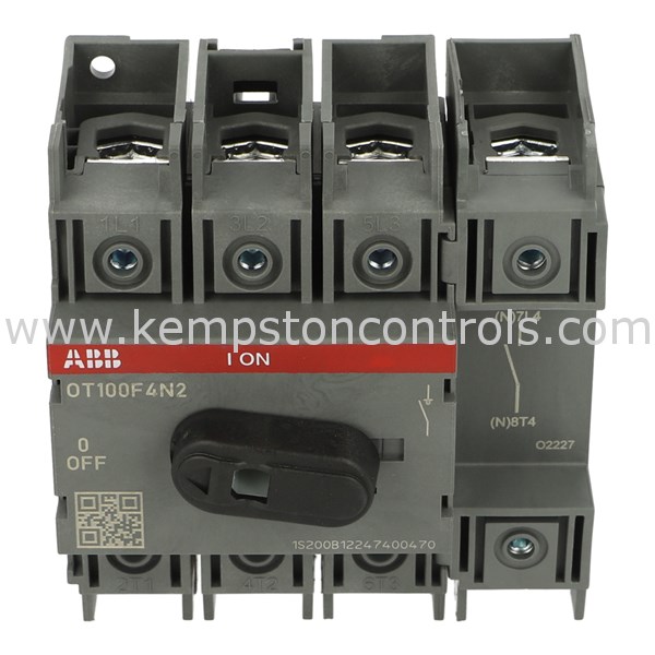 ABB OT100F4N2 ABB SWITCH DISCONNECTOR, 4 POLE, FRONT OPERATED, BASE MOUNTED, 380-415V AC ...