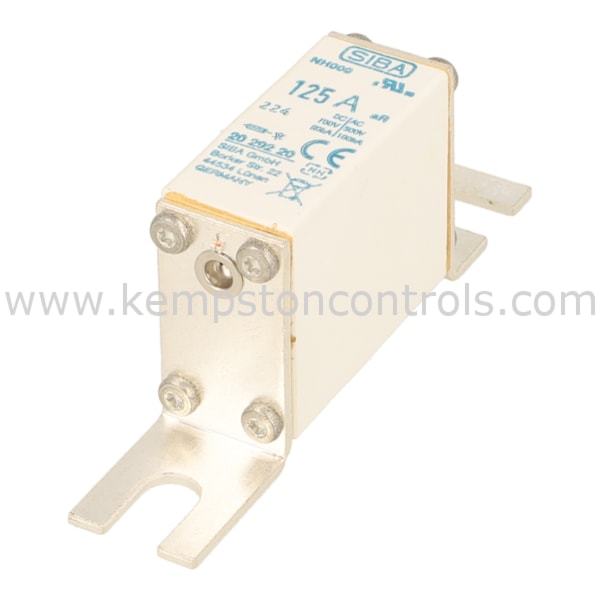 Siba 2029220.125A SIBA FUSE LINK, 125A, NH000 , 0.7 KV (DC), 100 KA ...