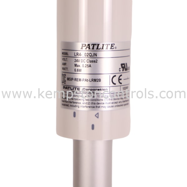 Patlite LR4-302PJNW PATLITE SIGNAL TOWER, POLE MOUNT/CABLE, NO FLASHING ...