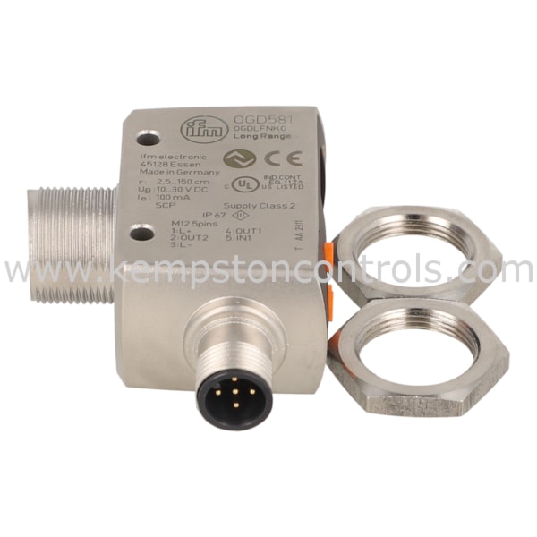 IFM OGD581 IFM PHOTOELECTRIC DISTANCE SENSOR, RECTANGULAR WITH M18 ...