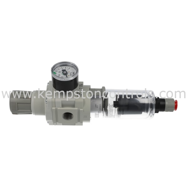 SMC AW30-N03BCG-R-D SMC FILTER REGULATOR, 30 BODY SIZE, 3/8 NPT, 0.05 ...