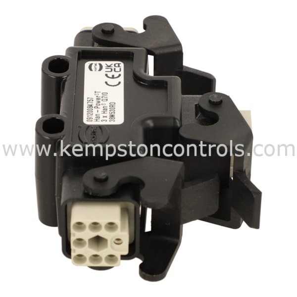 HARTING 09120084757 HARTING HAN POWER T Q7/0 OVERMOULDED, BLACK, 10A ...
