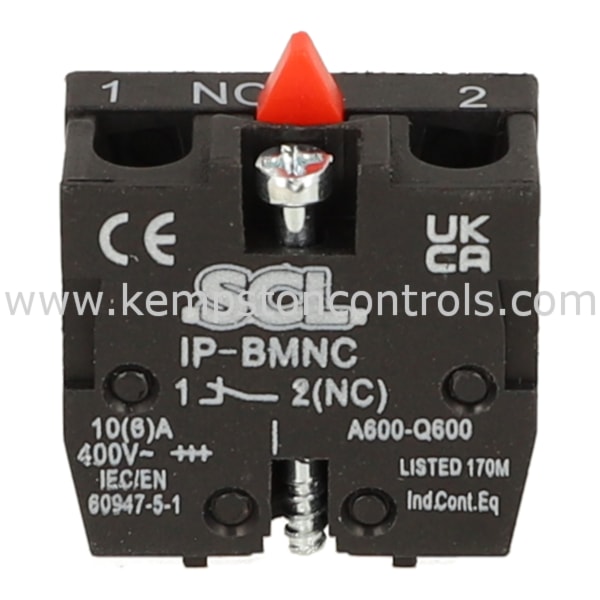 SCL IP-BMNC SCL CONTACT BLOCK, 1NC, 24-230V, BASE MOUNT | Kempston Controls