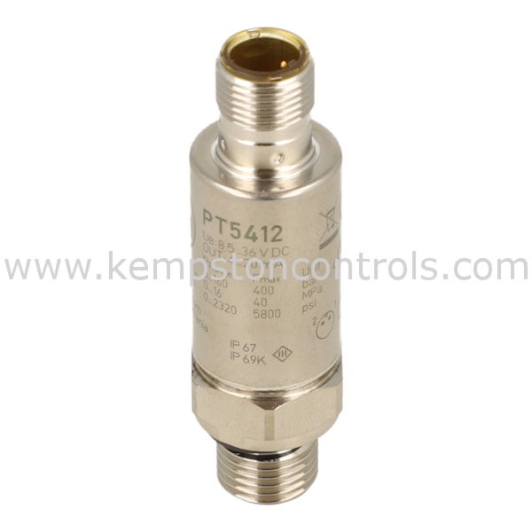 IFM PT5412 IFM PRESSURE TRANSMITTER, 1/4" BSP MALE, M12X1 MALE, 400 BAR ...